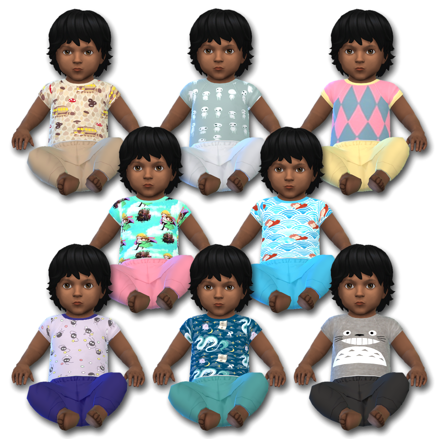 Infant Ghibli Onesies - The Sims 4 Create a Sim - CurseForge