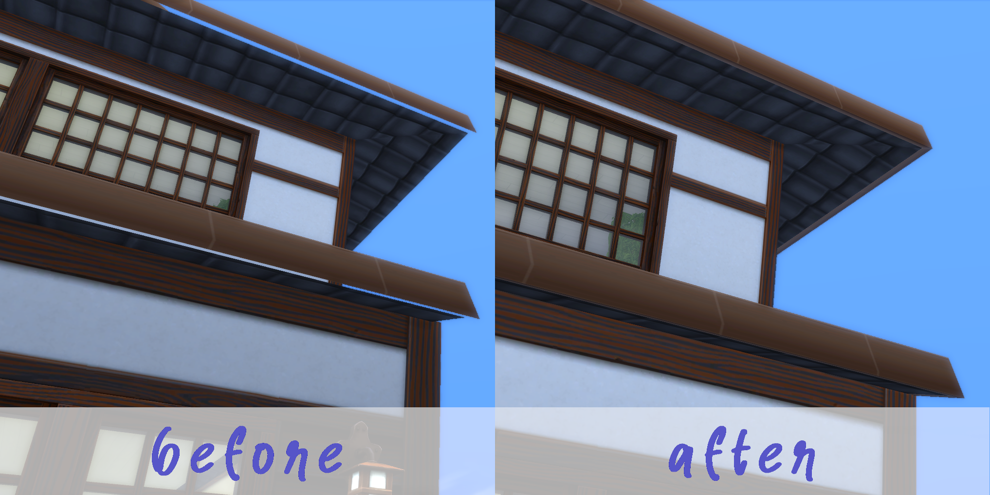 "Angled Out Roof Trim" Fix (Base Game) - The Sims 4 Mods - CurseForge