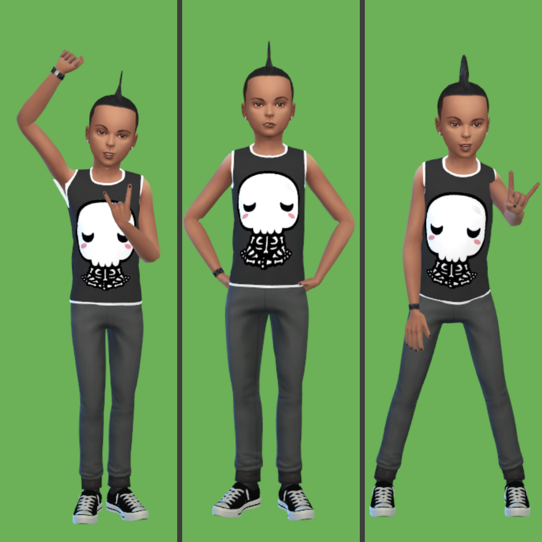 FatalRoseCreations Punk Kid Pose Pack - The Sims 4 Mods - CurseForge