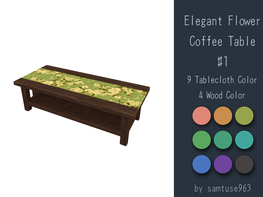 Elegant Flower Pattern Furniture Set #1-Samtuse963 - The Sims 4 Build ...