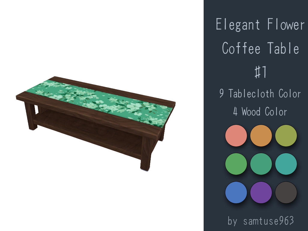 Elegant Flower Pattern Furniture Set #1-Samtuse963 - The Sims 4 Build ...