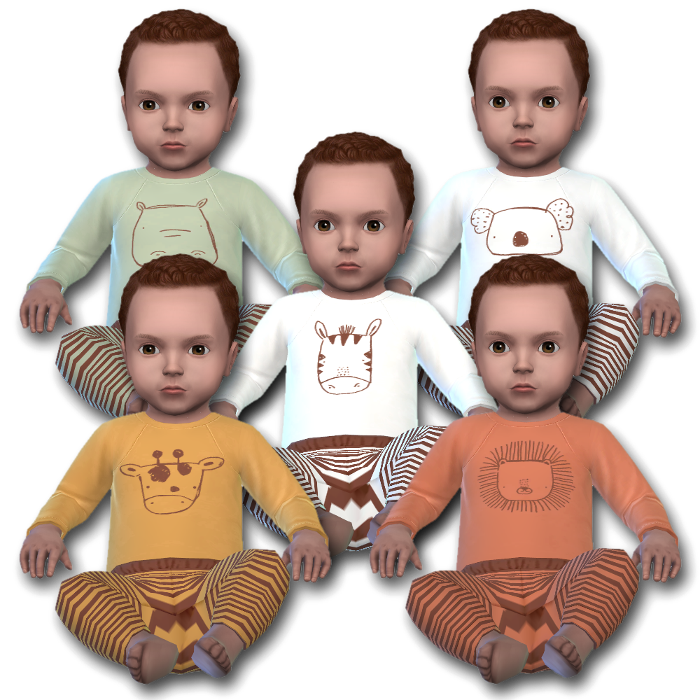 Infant Warm Animals Onesies - The Sims 4 Create a Sim - CurseForge