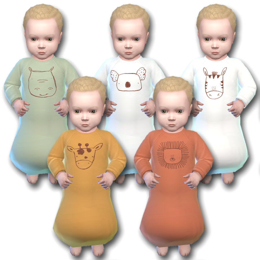 Infant Warm Animals Pajamas - Gallery - The Sims 4 Create a Sim ...