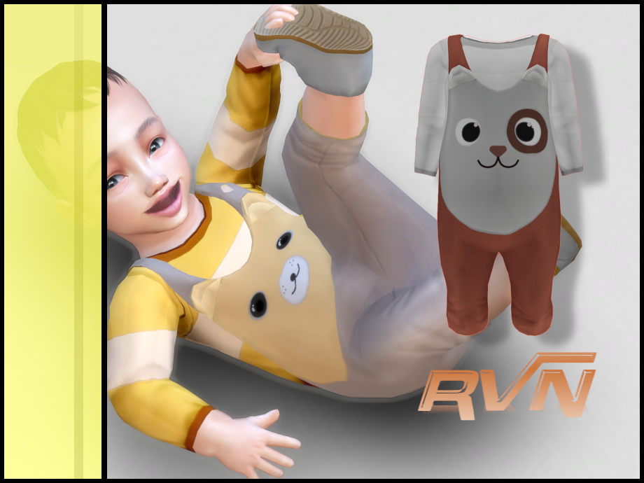 Infants Printed Animal Jumpsuit and Striped Long-Sleeve Shirt - The ...