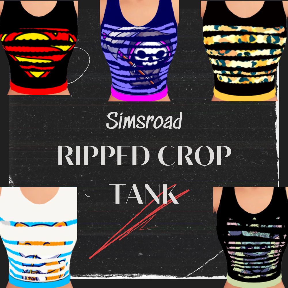 Ripped Crop Tank - The Sims 4 Create a Sim - CurseForge