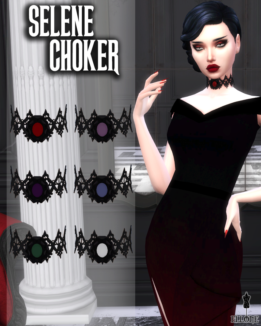 Selene Choker (Sanguine Society Collection) - The Sims 4 Create a Sim ...