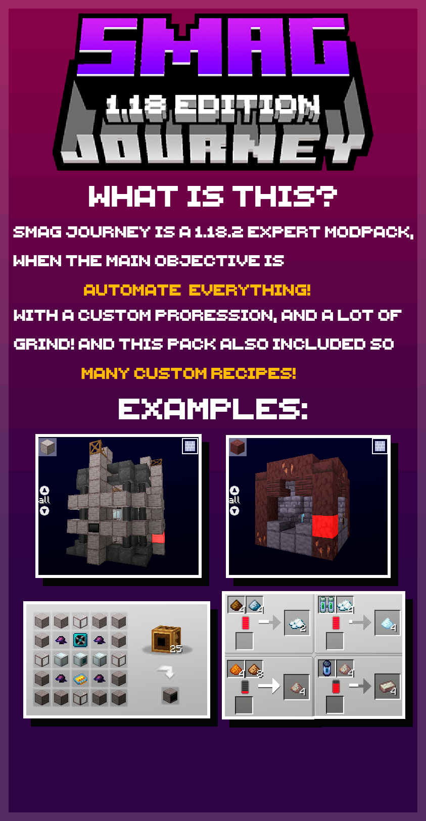 Smag Journey 1 - Minecraft Modpacks - CurseForge