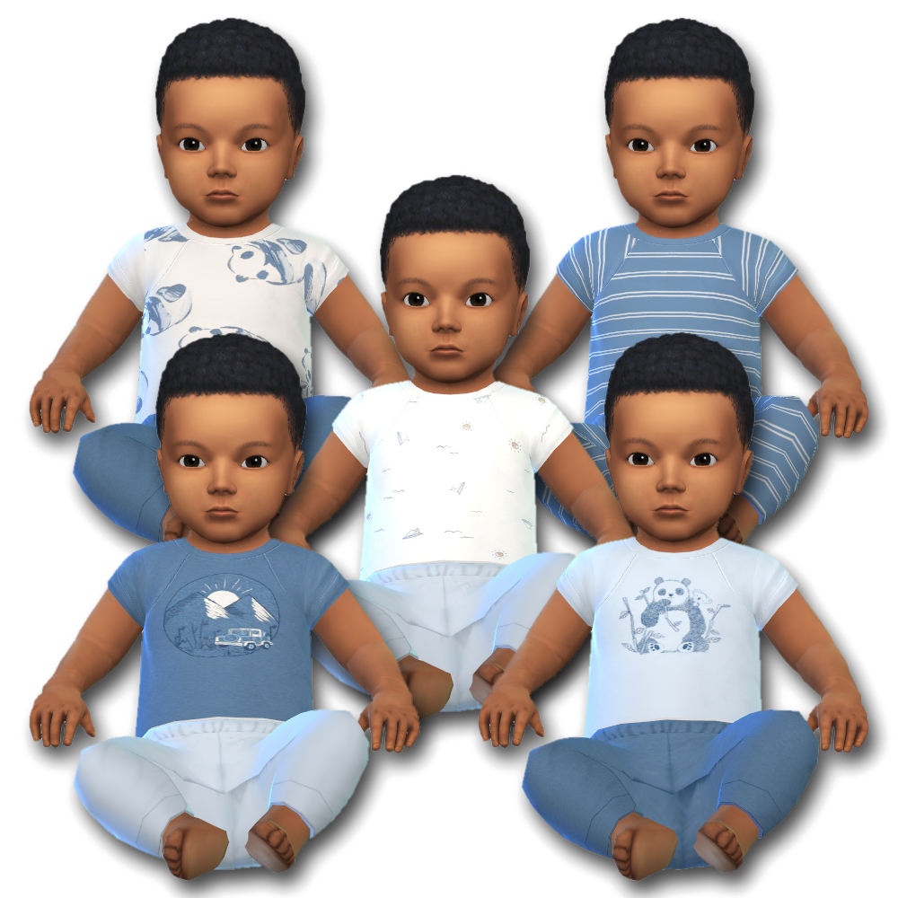Infant Blue Panda Onesies - The Sims 4 Create a Sim - CurseForge