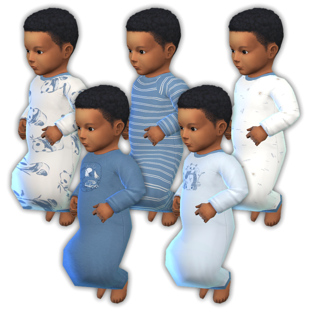 Infant Blue Panda Pajamas - The Sims 4 Create a Sim - CurseForge