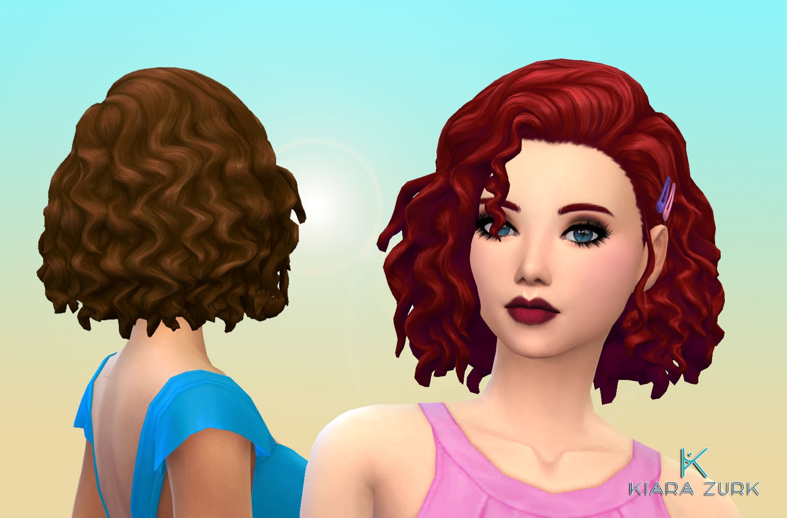 Amber Hairstyle + Clips - The Sims 4 Create a Sim - CurseForge