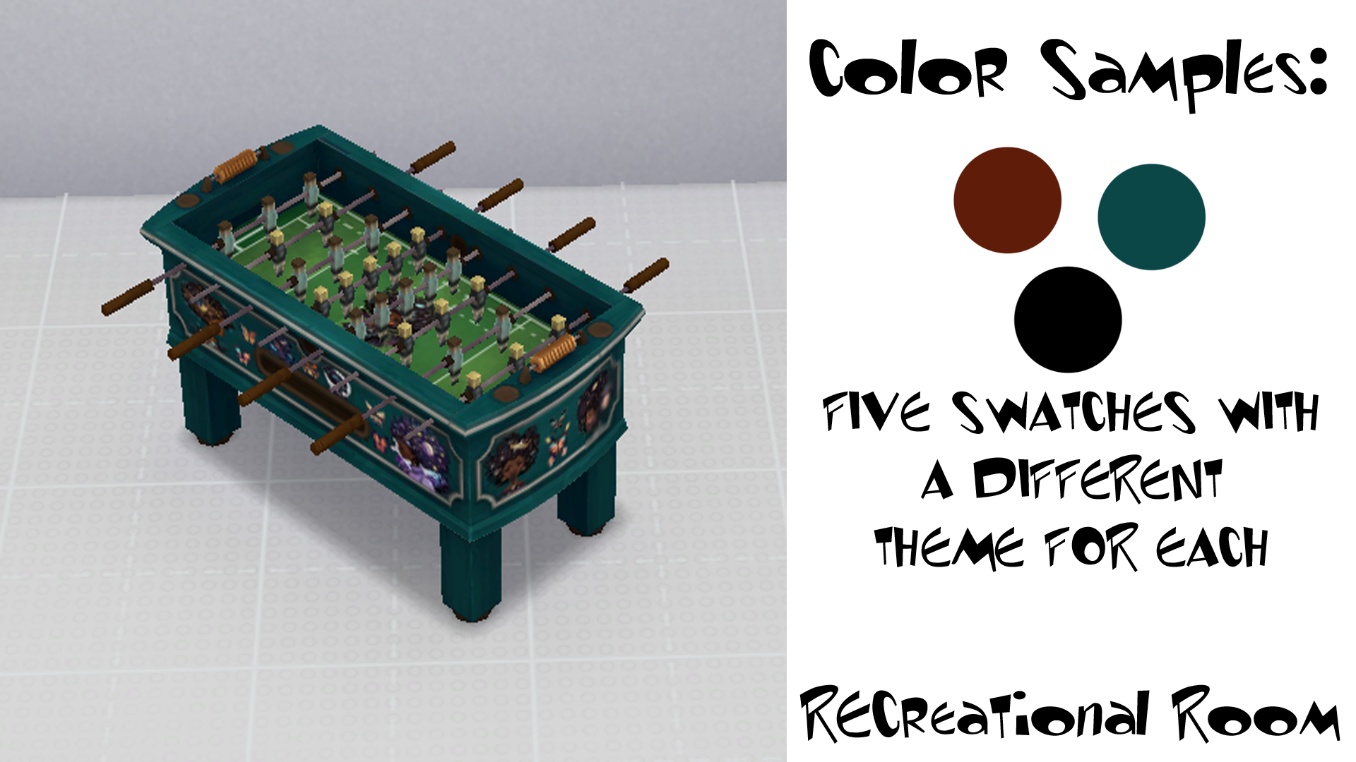 FC-Retro RecRoom-Sticker Covered Table Soccer - The Sims 4 Build / Buy ...