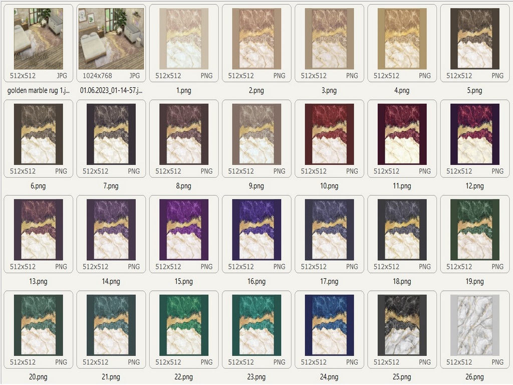 Golden Marble Rug - The Sims 4 Build / Buy - CurseForge