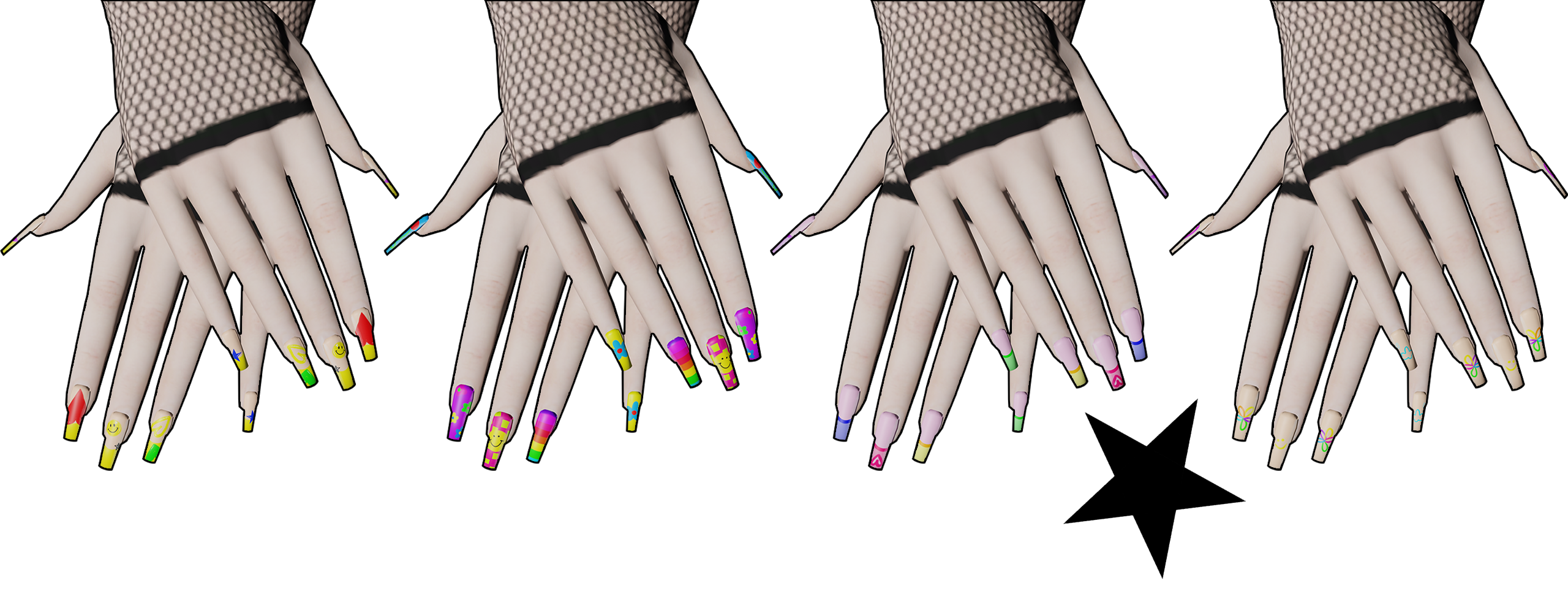 COLORFUL NAIL SET ! - Gallery - The Sims 4 Create a Sim - CurseForge