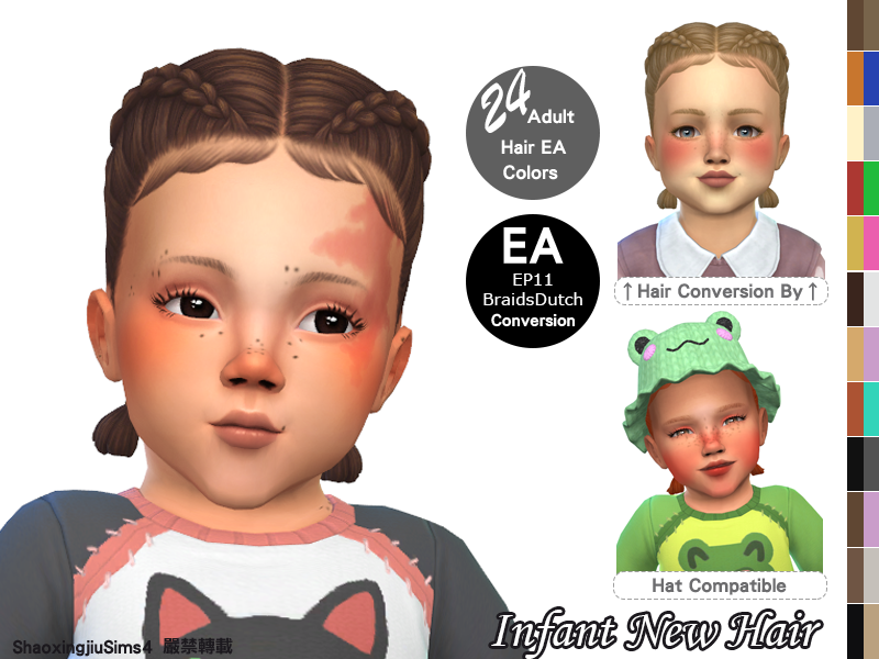Infant BraidsDutch Hair - The Sims 4 Create a Sim - CurseForge
