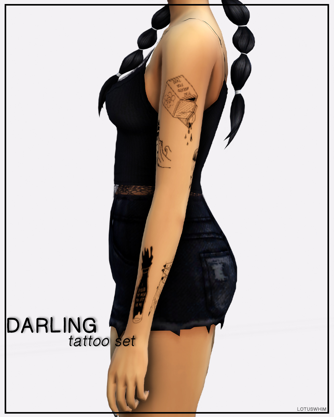 Darling Tattoo Set Screenshots - Create a Sim - The Sims 4
