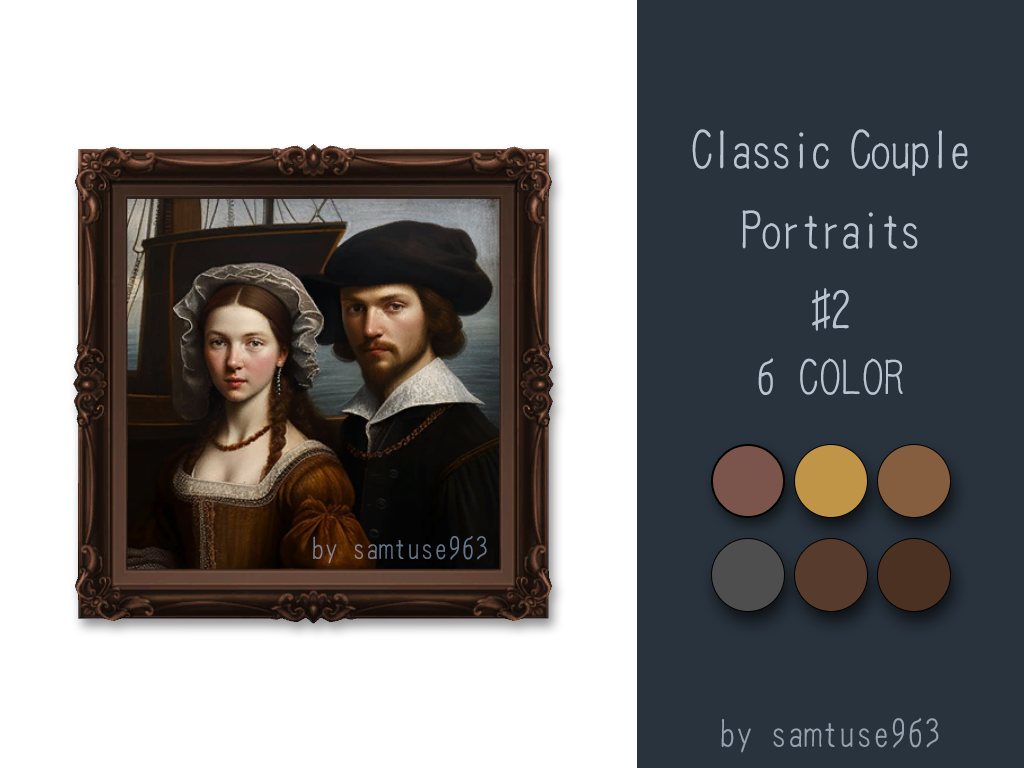 Classic Couple Portraits #2 Samtuse963 - The Sims 4 Build / Buy ...