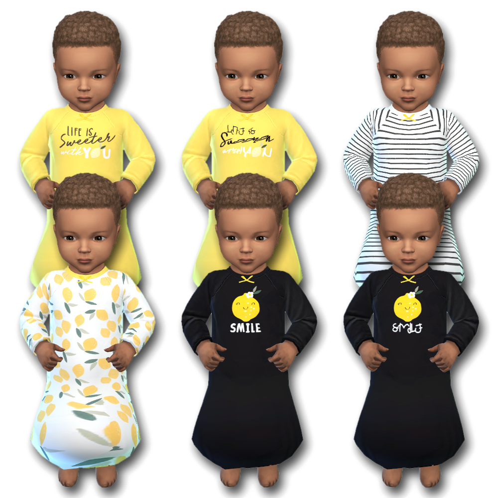 Infant Lemon Squeeze Sleep Gown - The Sims 4 Create a Sim - CurseForge