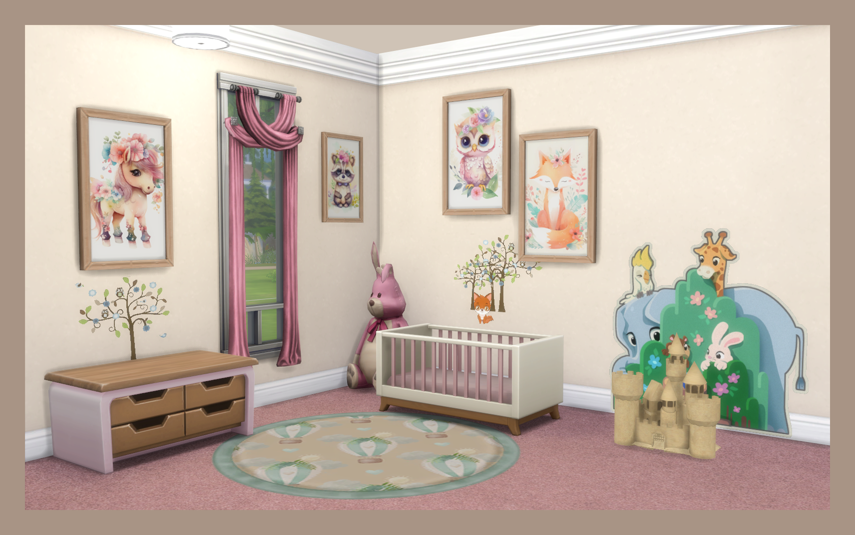 Kawaii Cartoon Animals Paintings - The Sims 4 Build / Buy - CurseForge