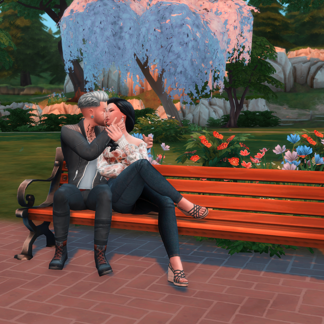 "Park Bench Rendezvous" Pose Pack - Gallery - The Sims 4 Mods - CurseForge