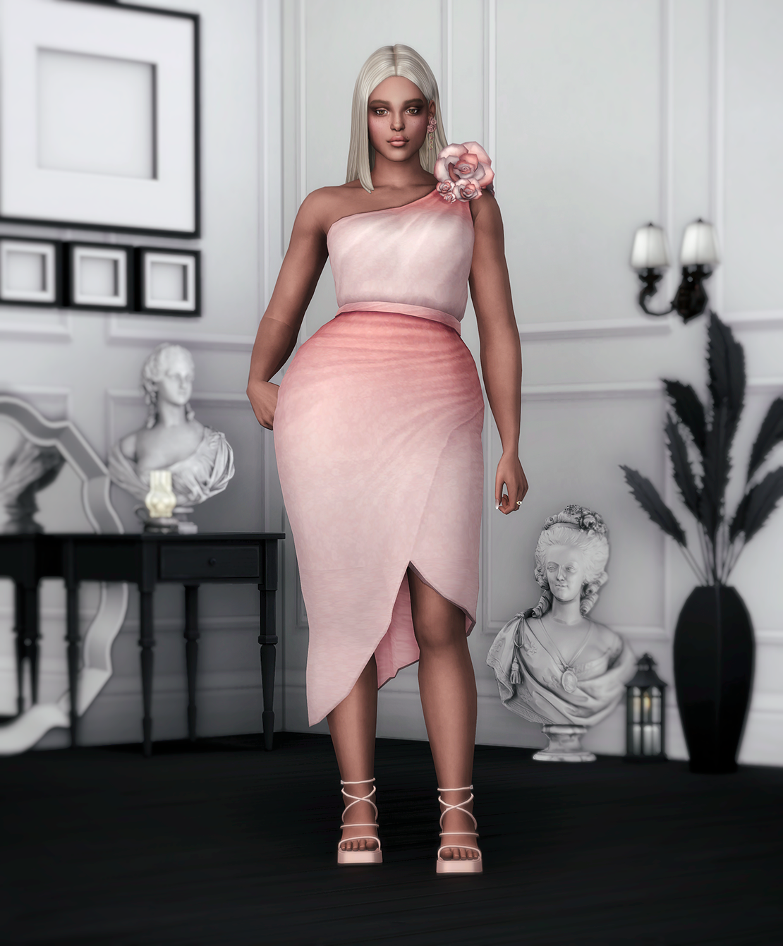 Princess of XI - Draped Shoulder Wrap Dress - Gallery - The Sims 4 ...