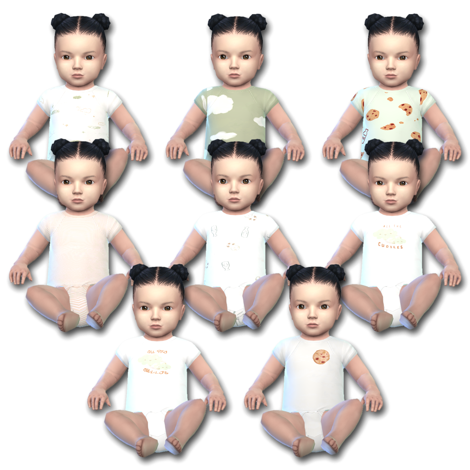 Infant Smart Cookie Onesies - The Sims 4 Create a Sim - CurseForge