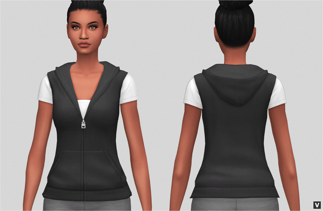 [Veranka] Mel T-Shirt with Vest - The Sims 4 Create a Sim - CurseForge