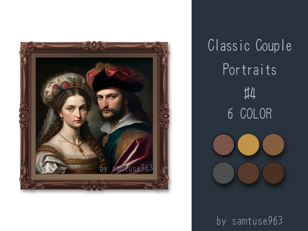Classic Couple Portraits #4 Samtuse963 - The Sims 4 Build / Buy ...