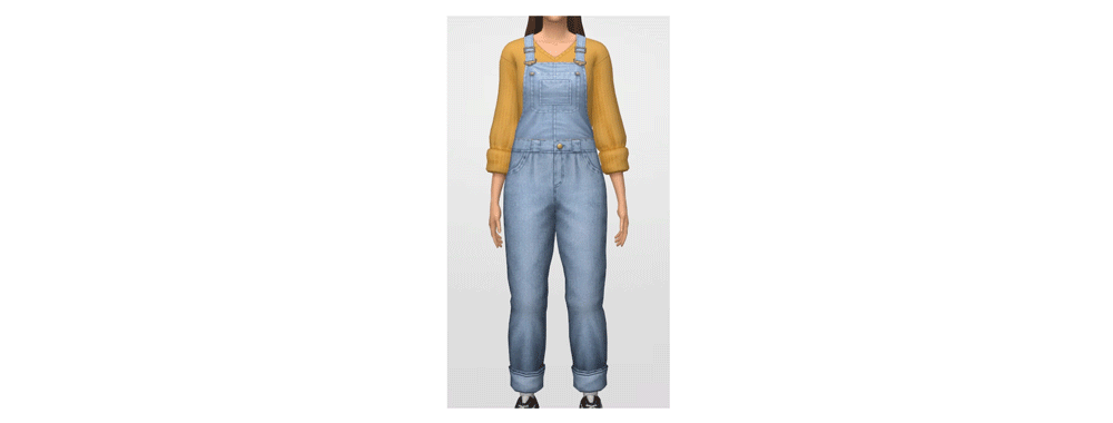 Oakiyo Kira Overalls Screenshots The Sims 4 Create A Sim Curseforge
