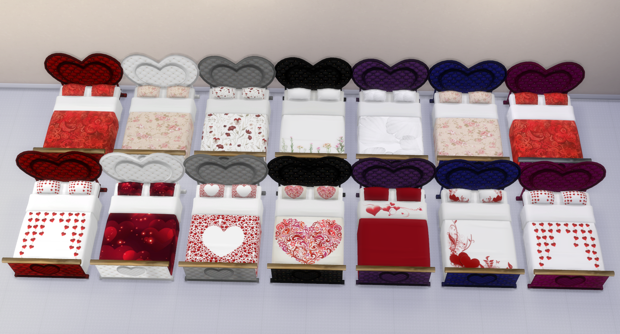 The Iconic Heart Bed, renovated - Gallery - The Sims 4 Build / Buy ...