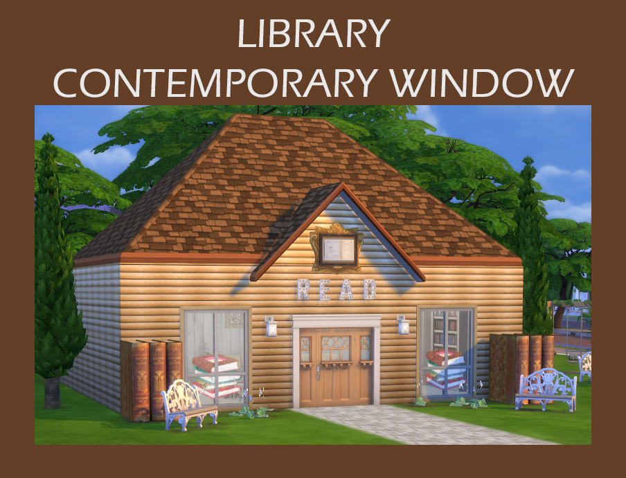 Library Windows - Contemporary and Traditional Styles - The Sims 4 ...