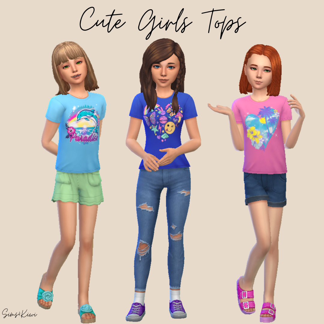 Cute Girls Tops - Screenshots - The Sims 4 Create a Sim - CurseForge