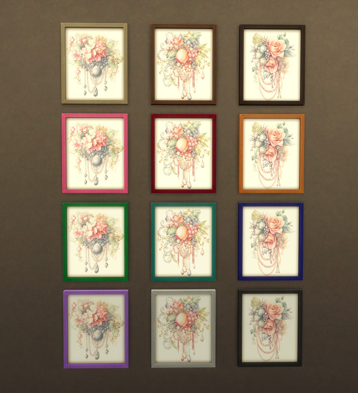 Floral Art Decor Frame #2-Samtuse963 - Gallery - The Sims 4 Build / Buy ...
