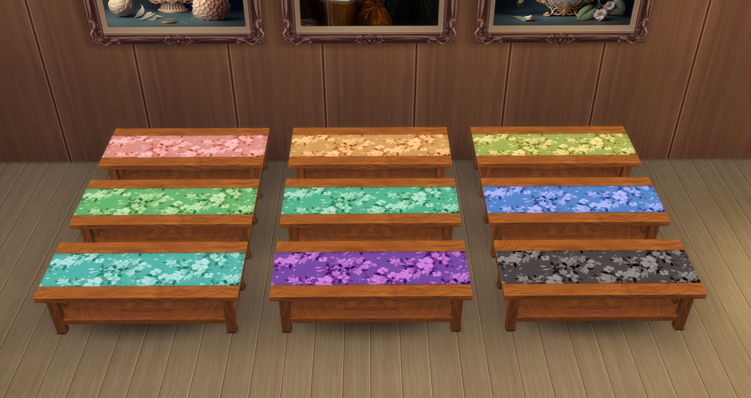 Elegant Flower Pattern Furniture Set #1-Samtuse963 - The Sims 4 Build ...