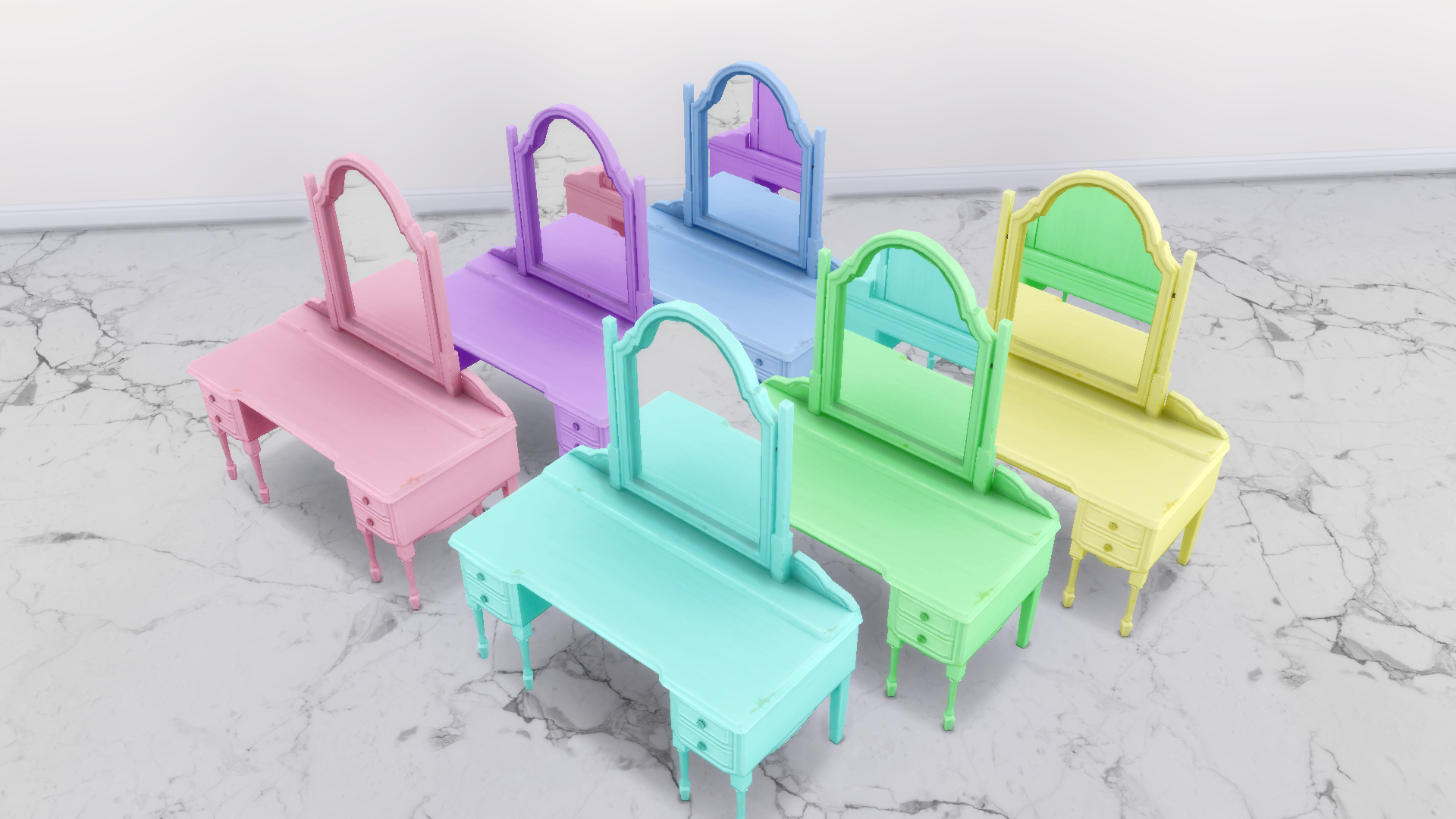 Vintage Glamour Vanity Recolor - Gallery - The Sims 4 Build / Buy ...