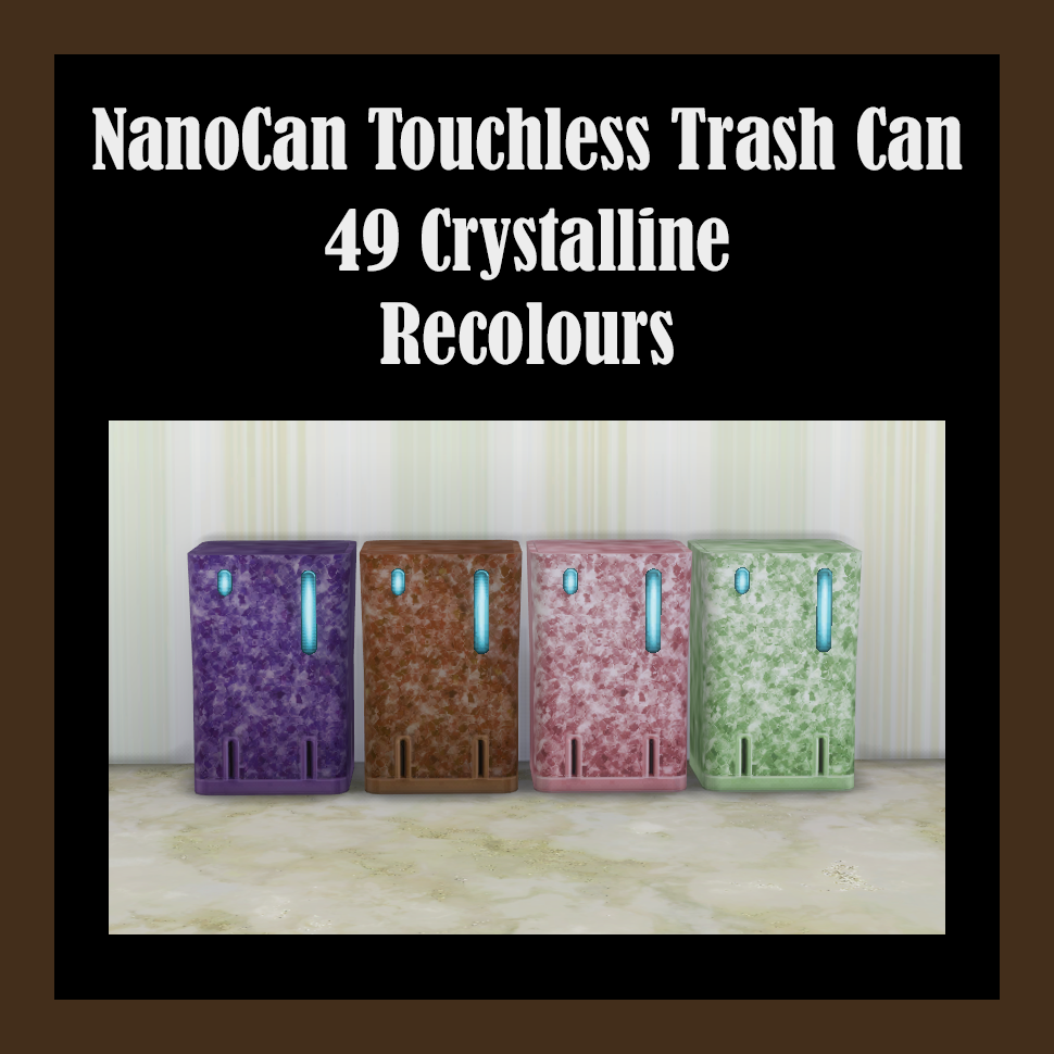 NanoCan Touchless Trash Can Crystalline Recolours - Gallery - The Sims ...
