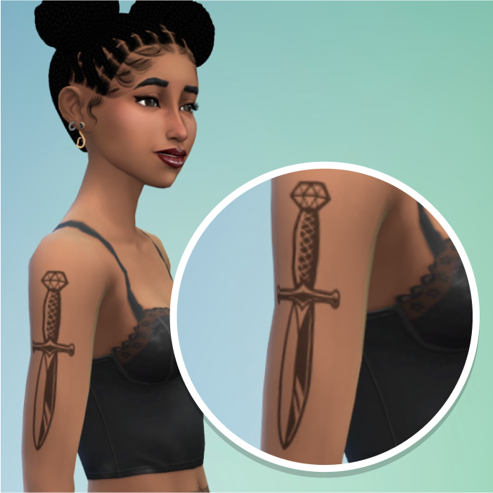 Americana Tattoos 5 Variations (color+b/w) - Screenshots - The Sims 4 ...