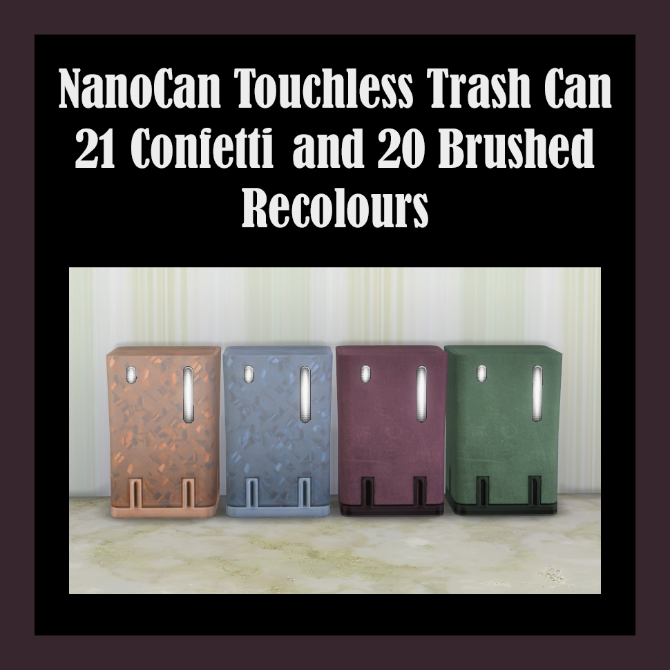 NanoCan Touchless Trash Can Confetti and Brushed Recolours - Gallery ...