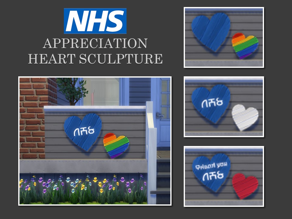 NHS Appreciation Heart Sculpture - Gallery - The Sims 4 Build / Buy ...
