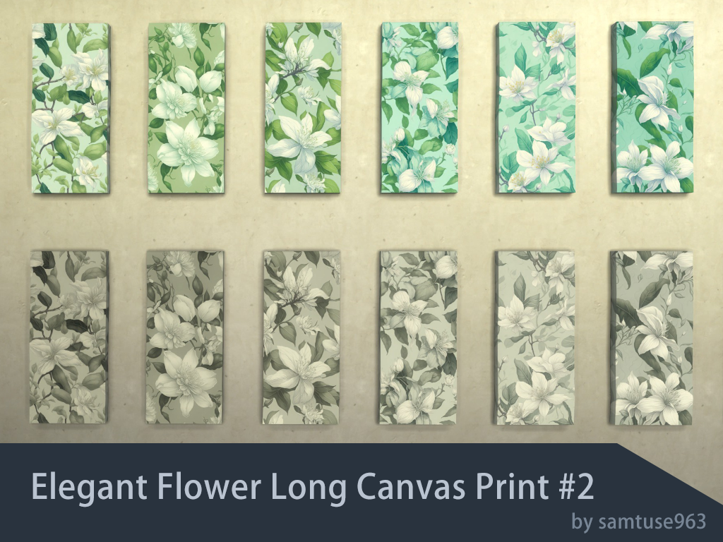 Elegant Flower Long Canvas Print #2 Samtuse963 - The Sims 4 Build / Buy - CurseForge