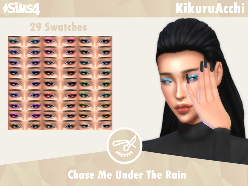 Chase Me Under The Rain Wet Eyeshadow - The Sims 4 Create a Sim ...