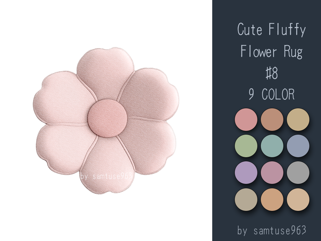 Cute Fluffy Flower Dance Rug #8 Samtuse963 - The Sims 4 Build / Buy ...