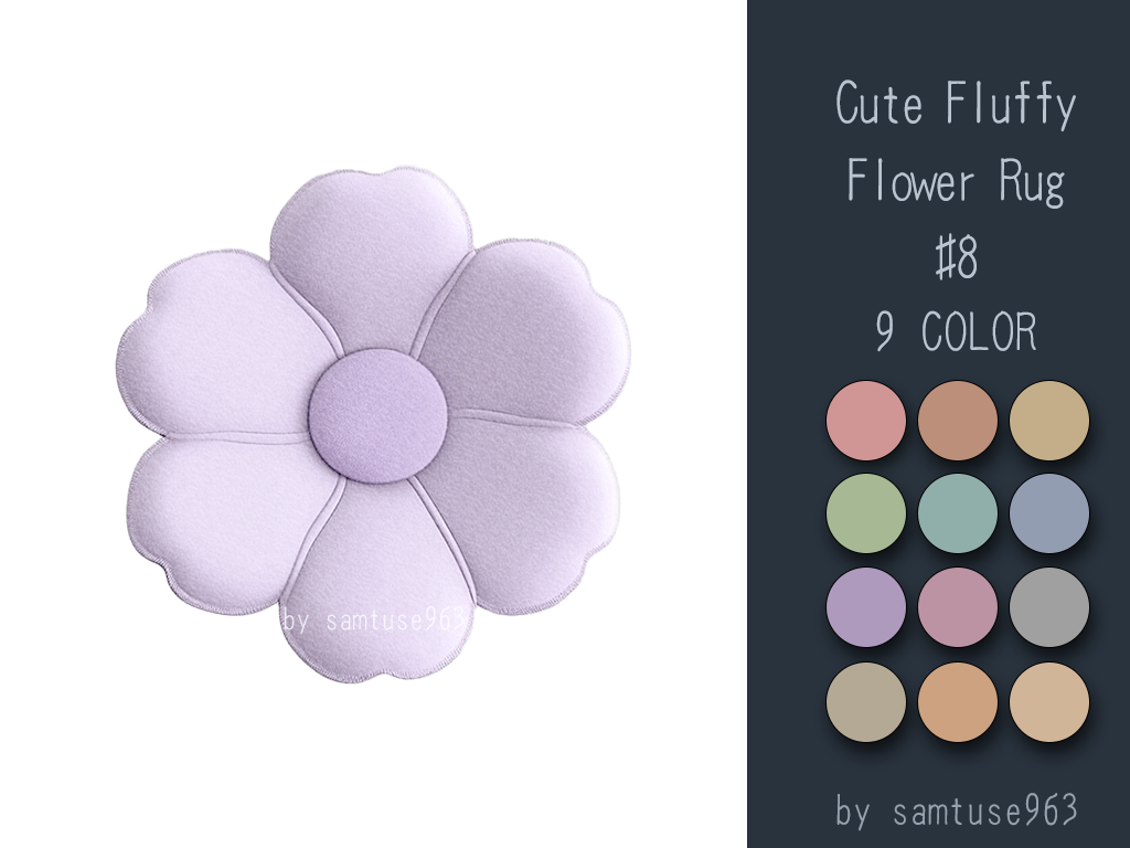 Cute Fluffy Flower Dance Rug #8 Samtuse963 - The Sims 4 Build / Buy ...
