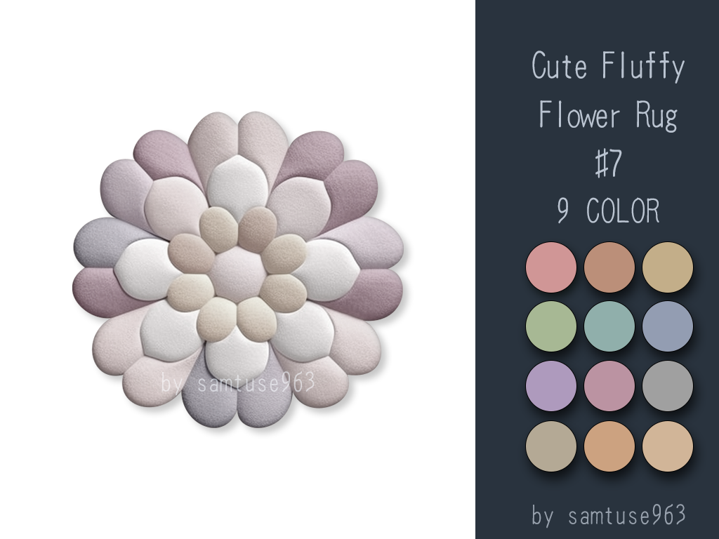 Cute Fluffy Flower Dance Rug #7 Samtuse963 - Screenshots - The Sims 4 ...