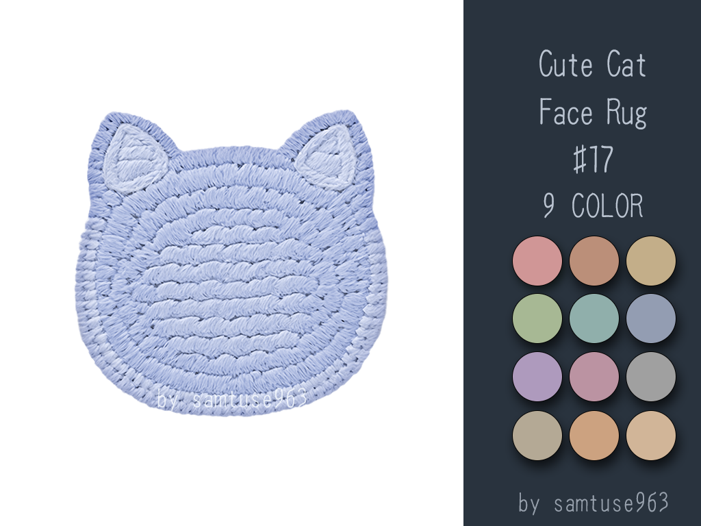 Cute Cat Face Dance Rug #17 Samtuse963 - The Sims 4 Build / Buy ...