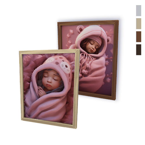 New Born Baby Girl Pictures 2 variations 4 frames each! - The Sims 4 ...