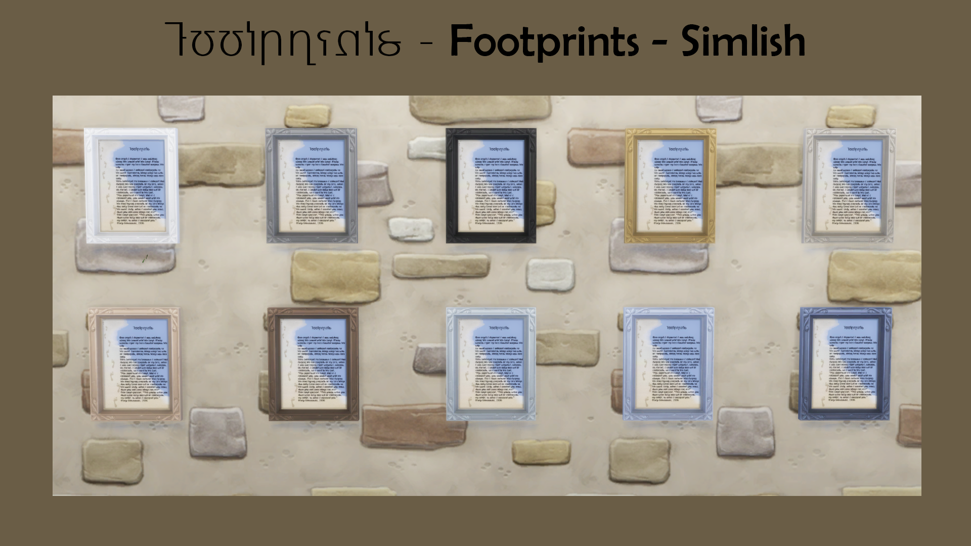 Footprints Painting in Simlish - Gallery - The Sims 4 Build / Buy ...