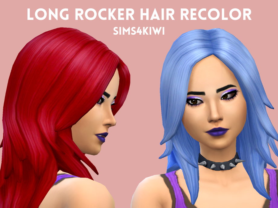 Long Rocker Hair Recolor - The Sims 4 Create a Sim - CurseForge