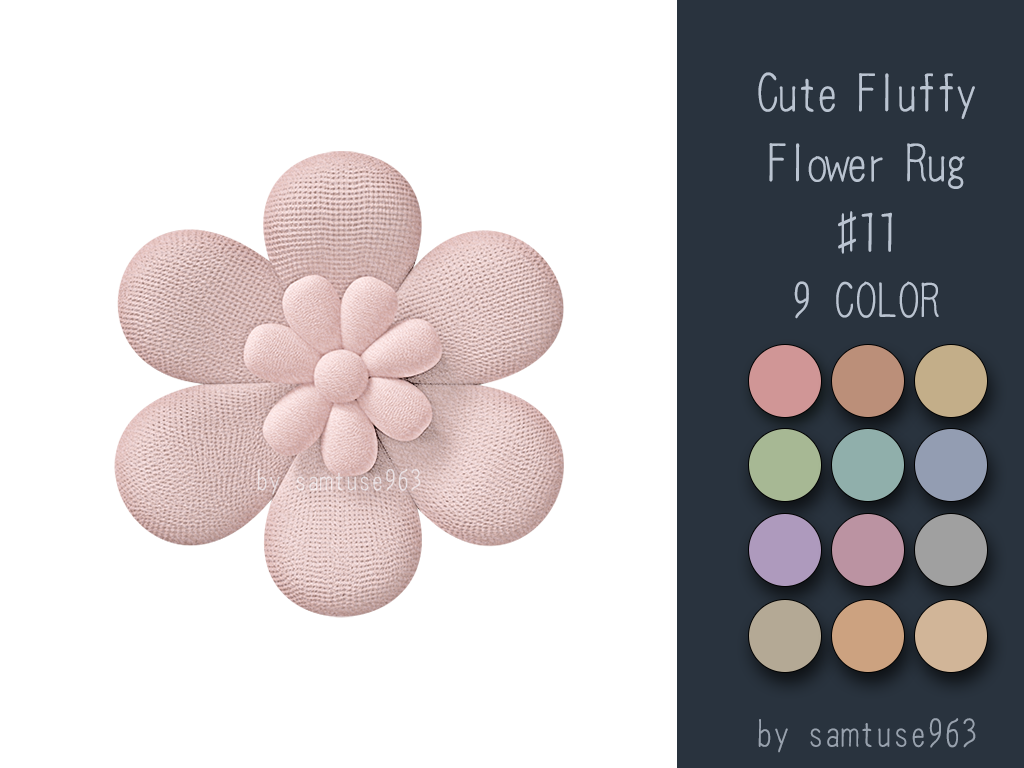 Cute Fluffy Flower Dance Rug #11 Samtuse963 - The Sims 4 Build / Buy ...