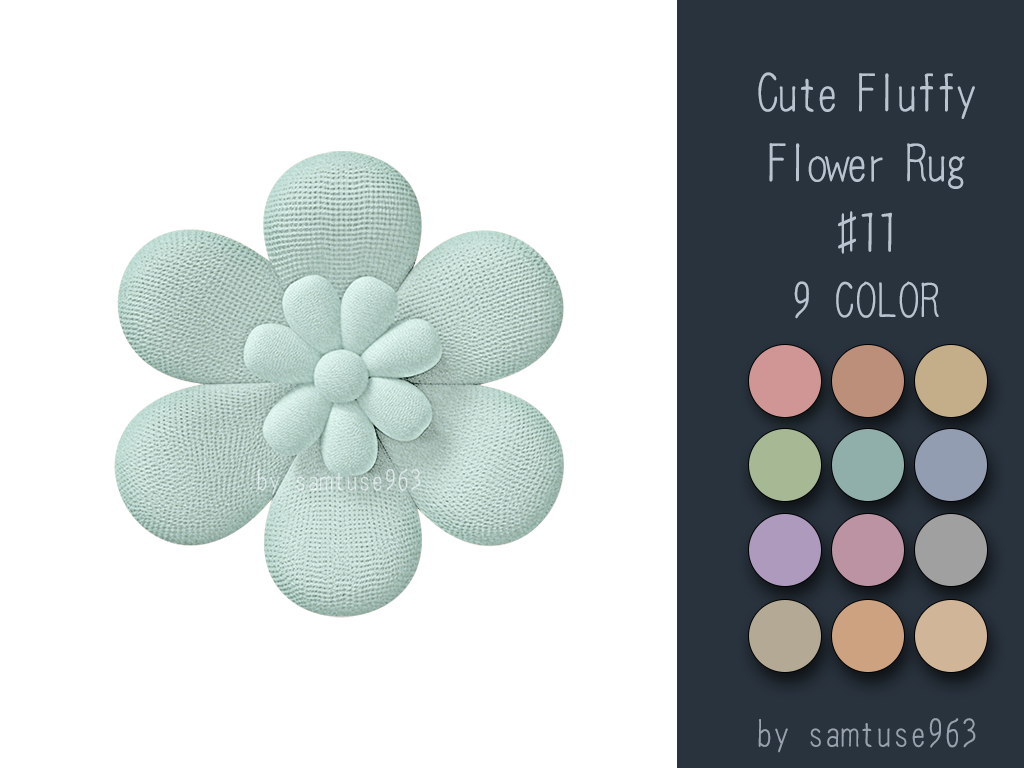 Cute Fluffy Flower Dance Rug #11 Samtuse963 - The Sims 4 Build / Buy ...