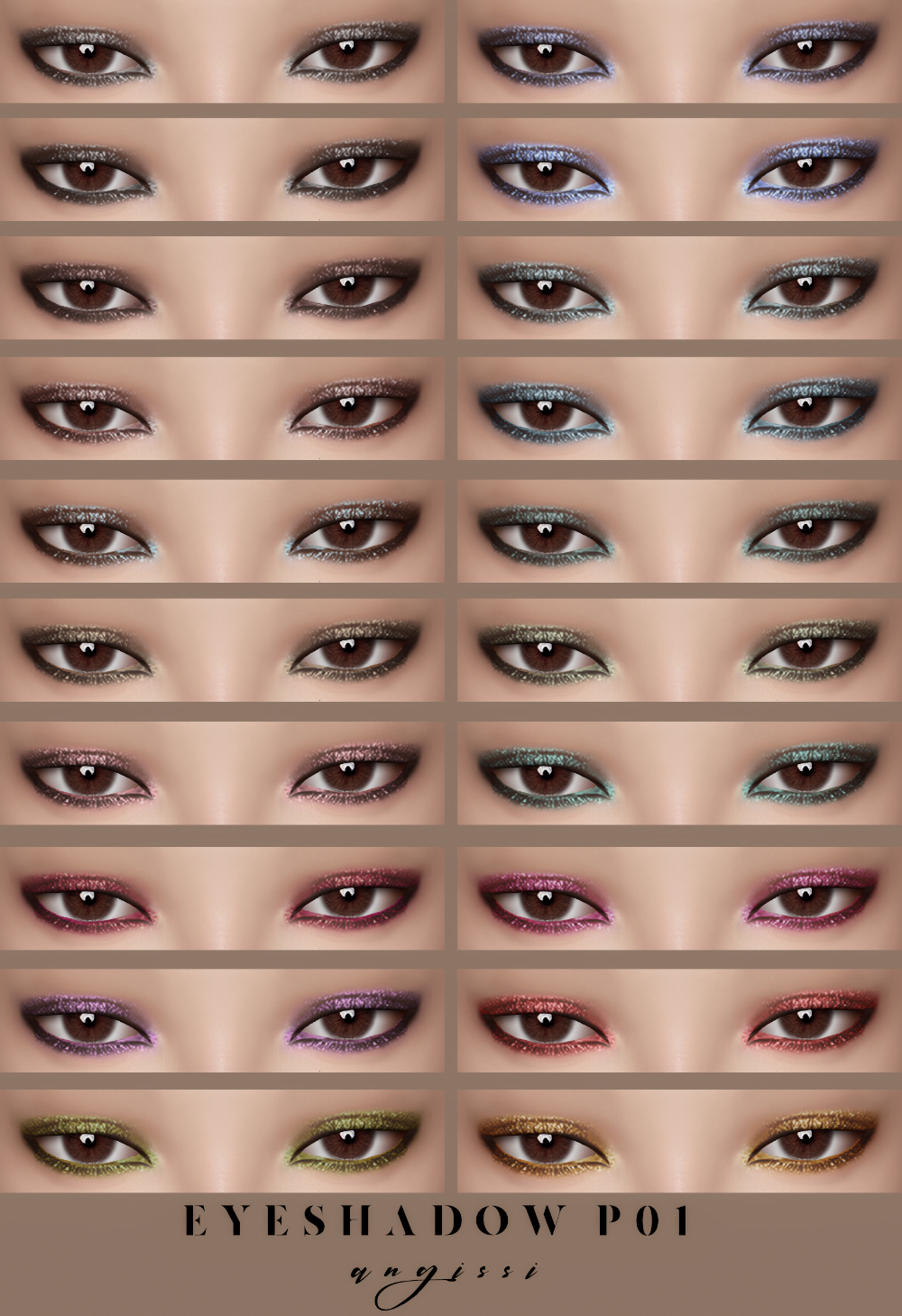 Eye shadow P01 - Screenshots - The Sims 4 Create a Sim - CurseForge